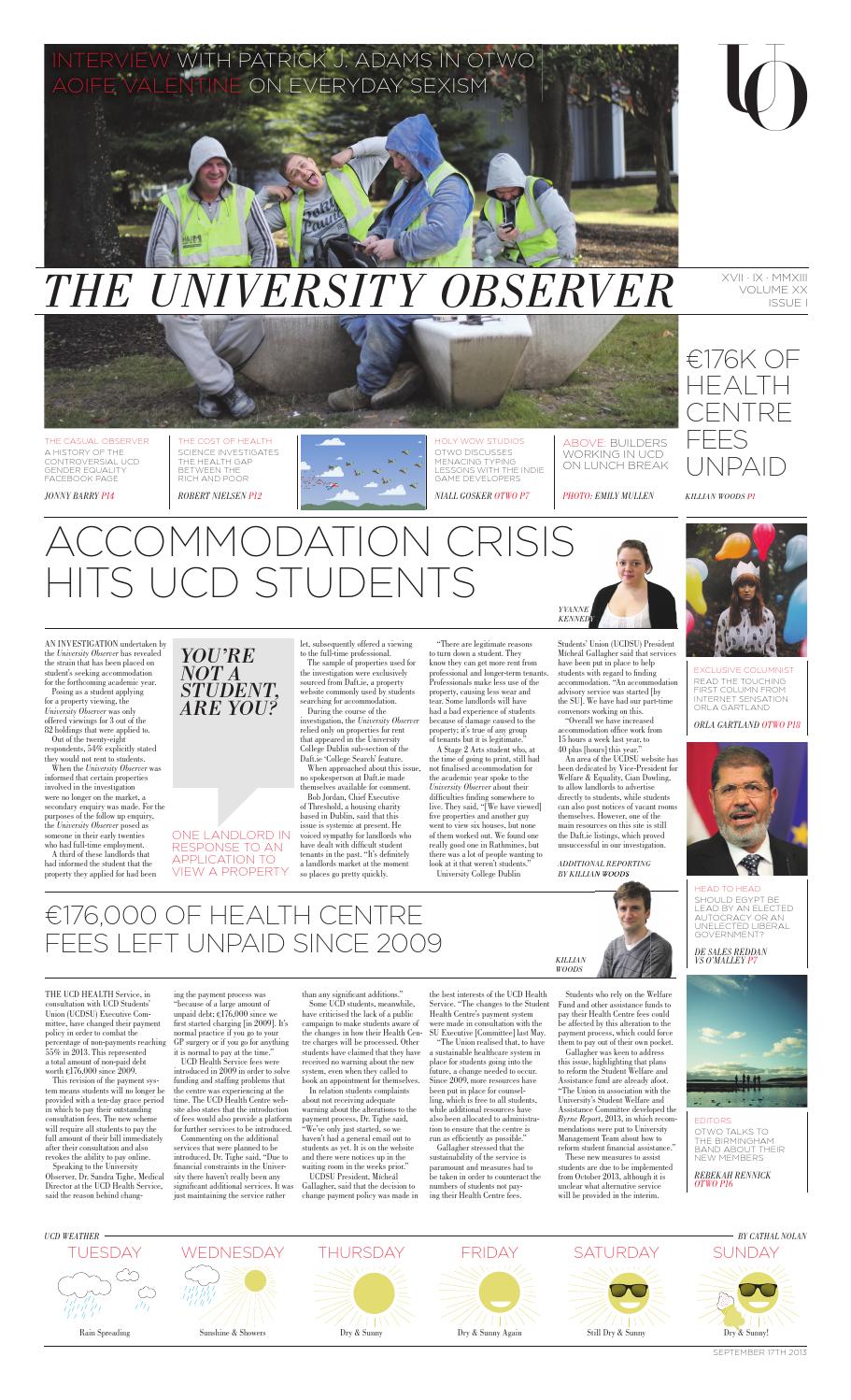 Volume XX – Broadsheet – Issue 1 by The University Observer - Issuu