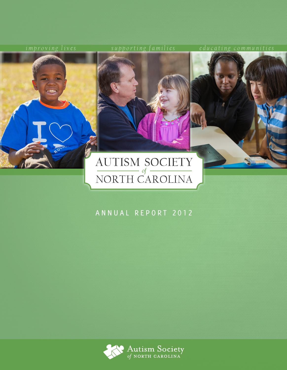 Annual Report 2012 by Autism Society of North Carolina - Issuu