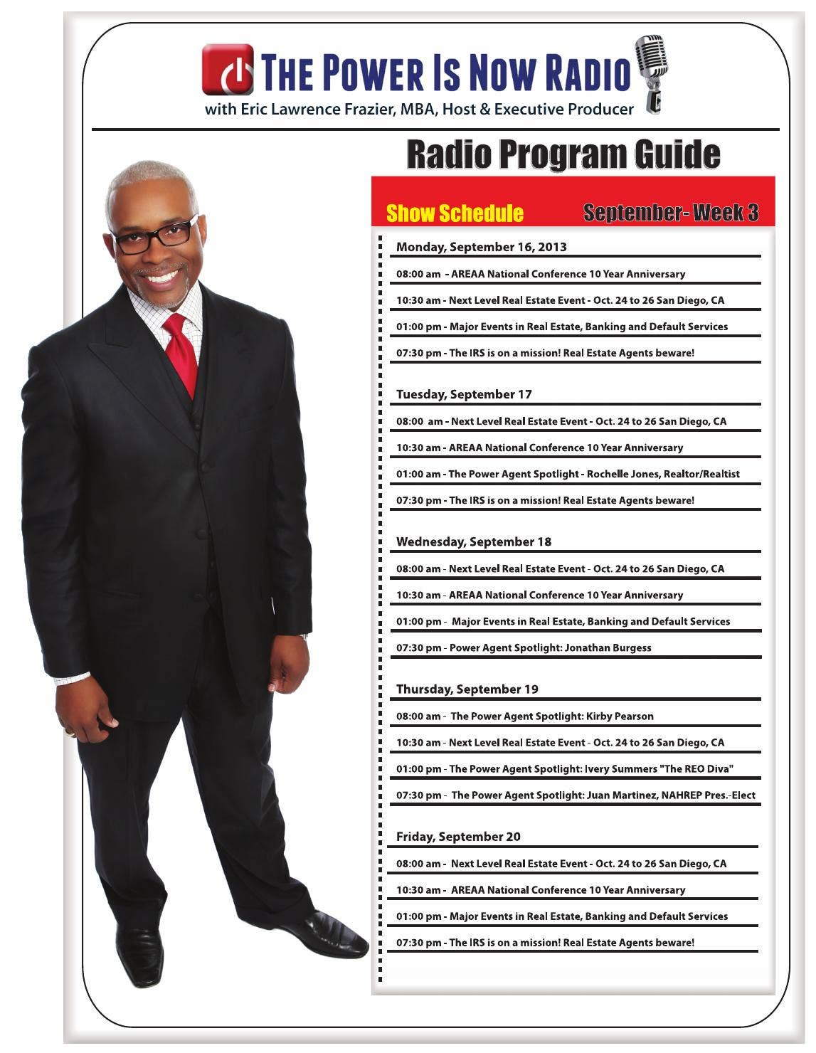 Radio program schedule final - sept 2013 by The Power Is Now Media Inc ...