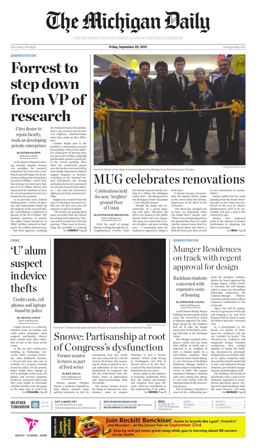2013-09-20 by The Michigan Daily - Issuu