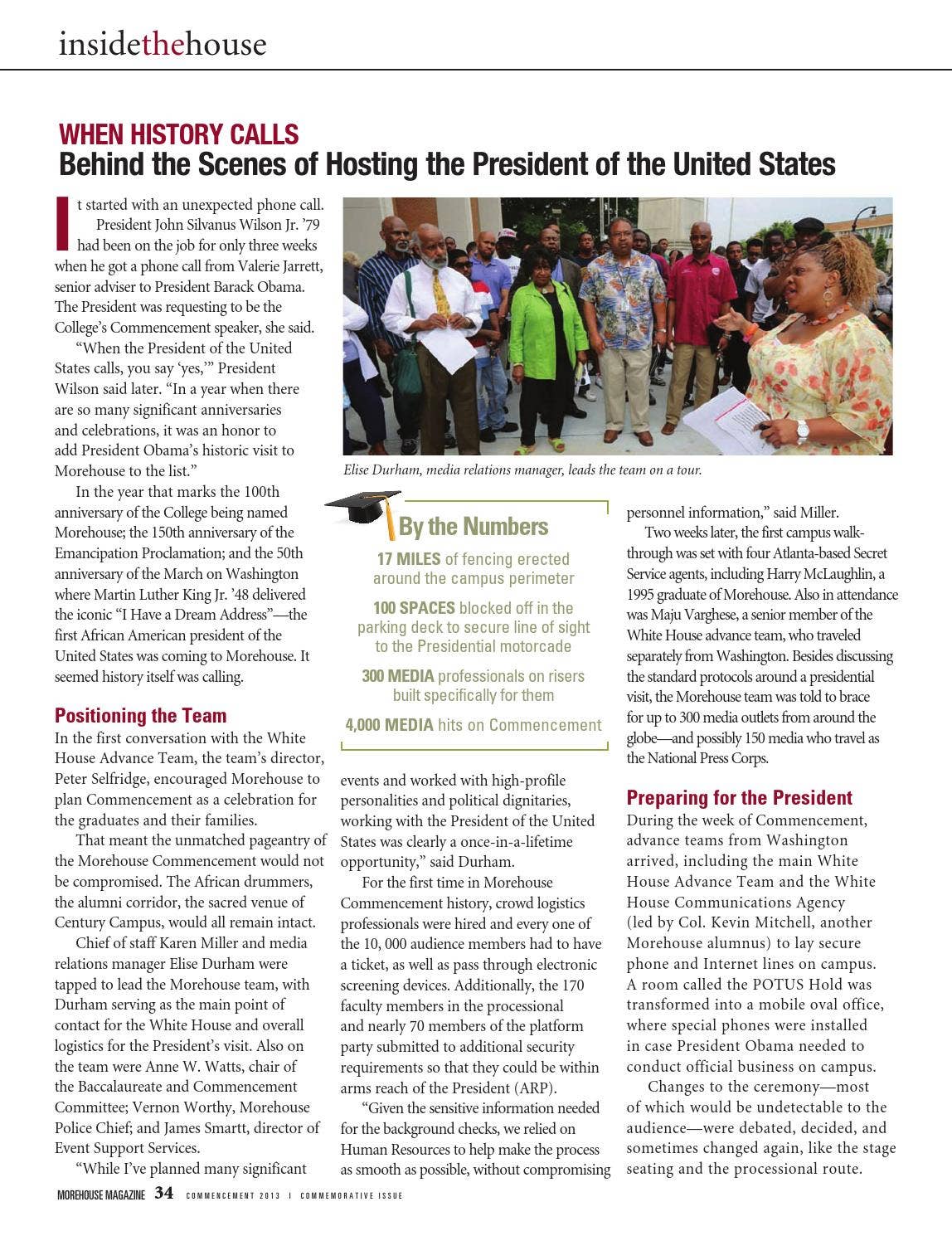 Morehouse Magazine Commencement 2013 Commemorative Issue by Morehouse ...