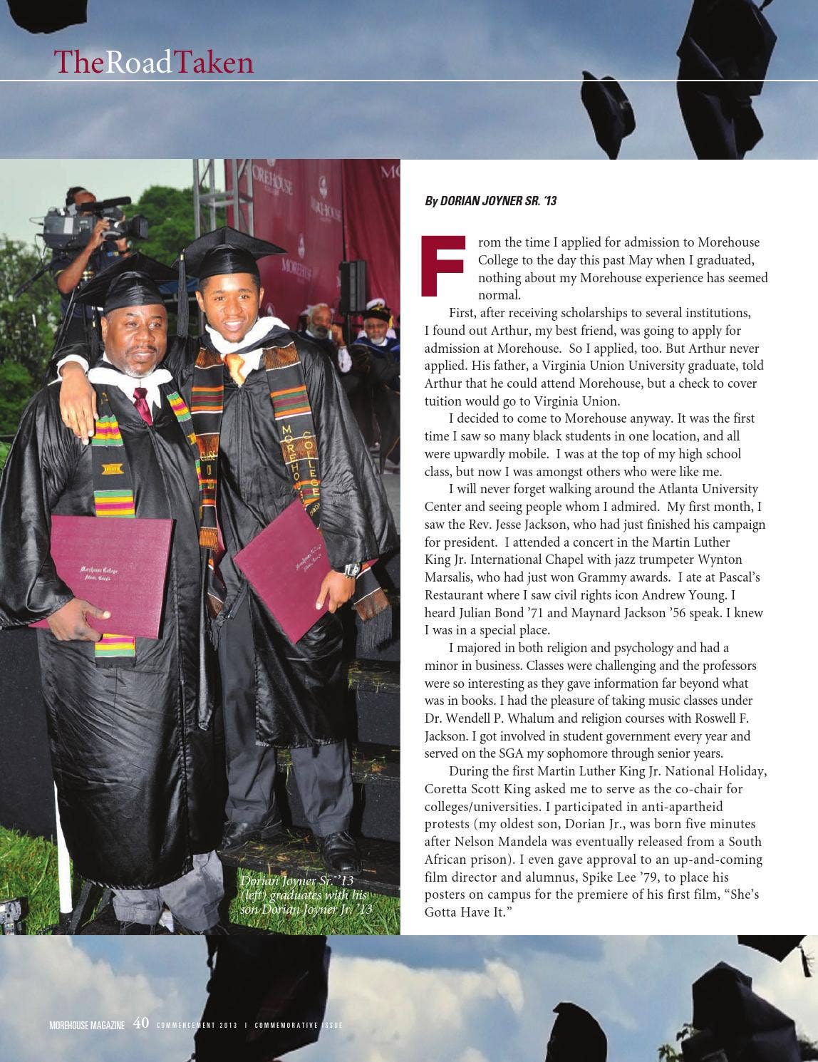 Morehouse Magazine Commencement 2013 Commemorative Issue by Morehouse ...