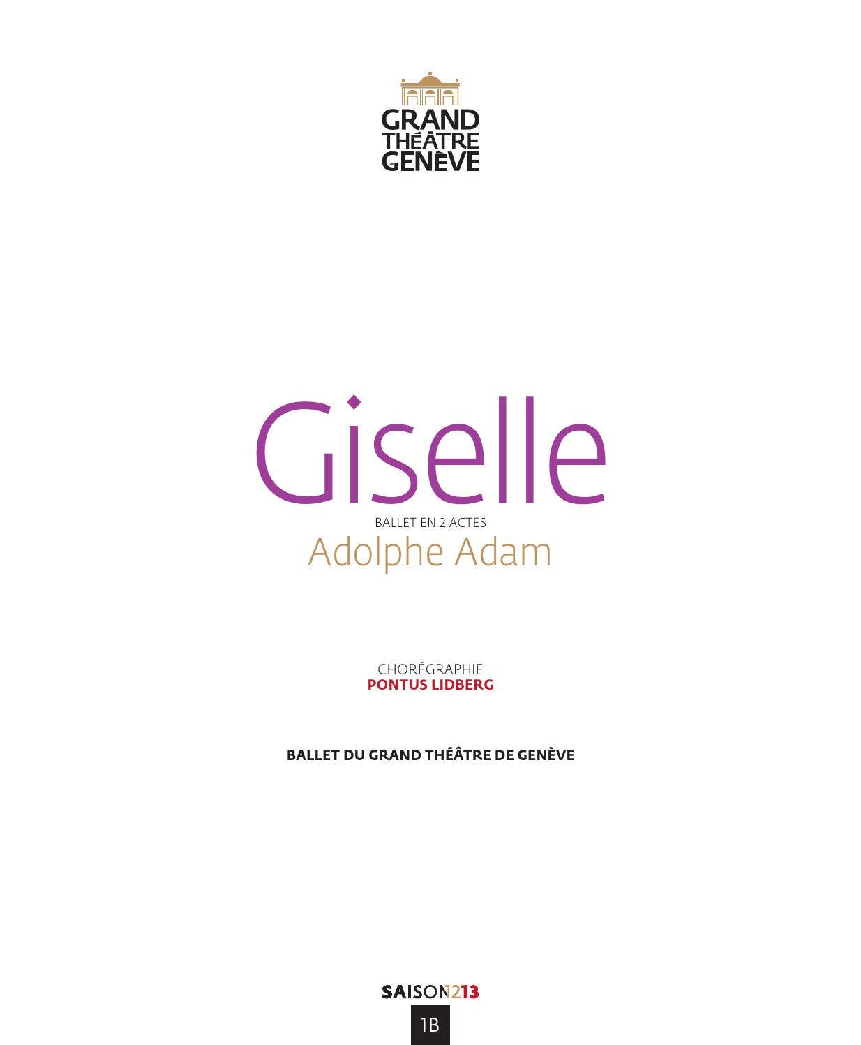 1213 - Programme ballet N°1 - Giselle - 10/12 by Grand Théâtre de ...