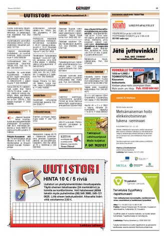 Koillismaan Uutiset 39/2013 by Koillismaan Uutiset Oy - Issuu