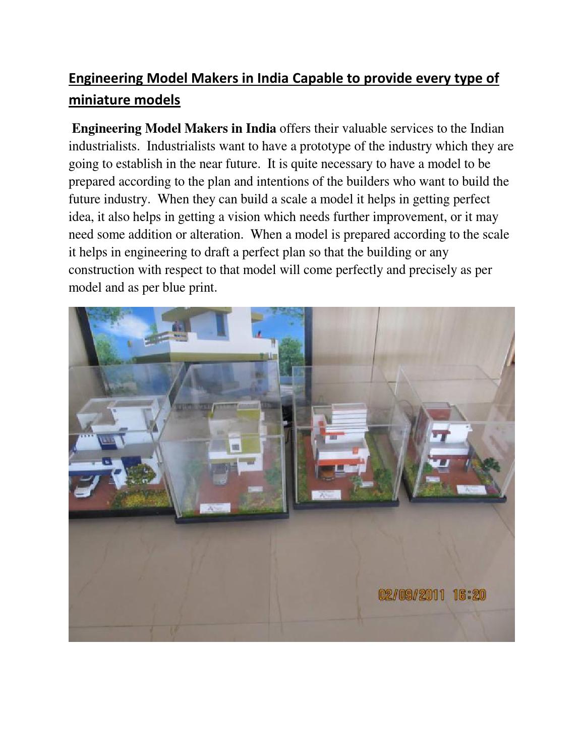 Engineering model makers in india by engg models - Issuu