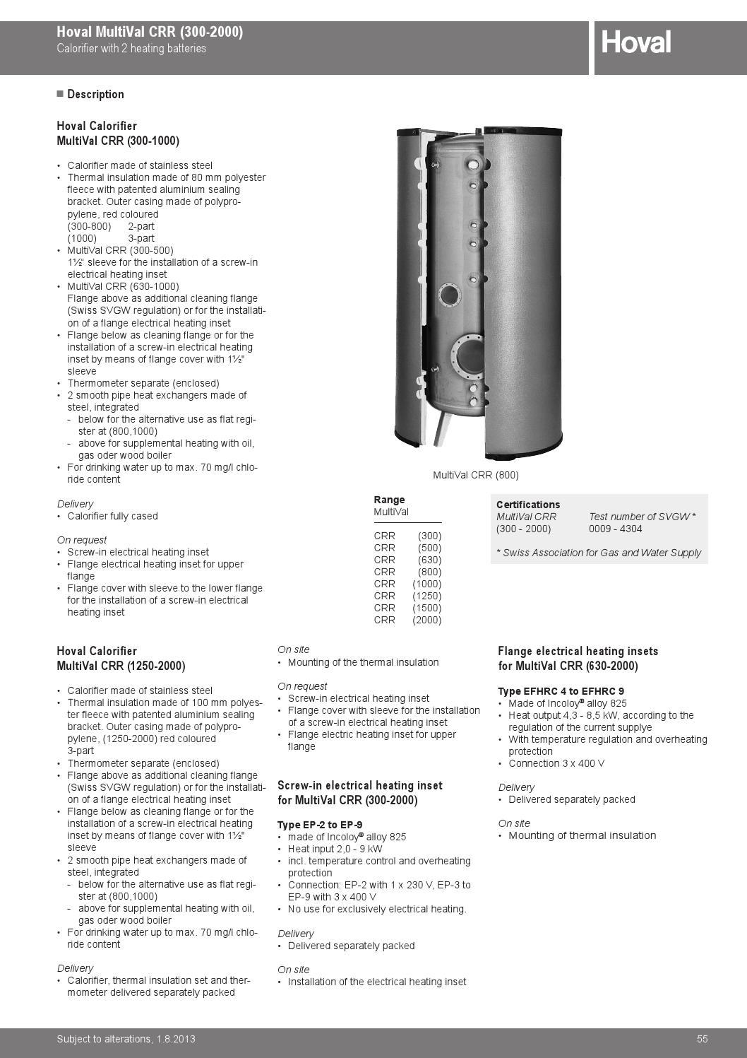 Calorifier Catalogue - Export by Hoval - Issuu