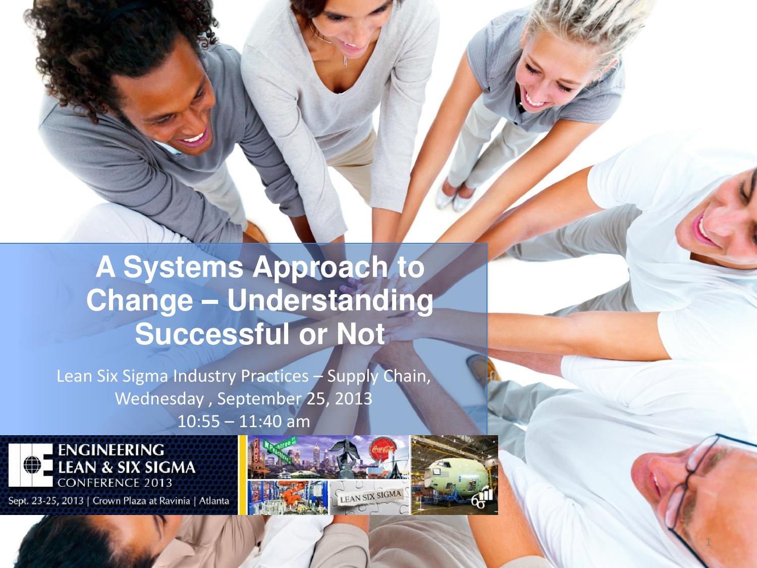 IIE - A systems approach to change – understanding successful or not ...