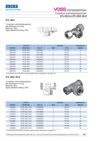Voss snijringkoppelingen by ERIKS Nederland - Issuu
