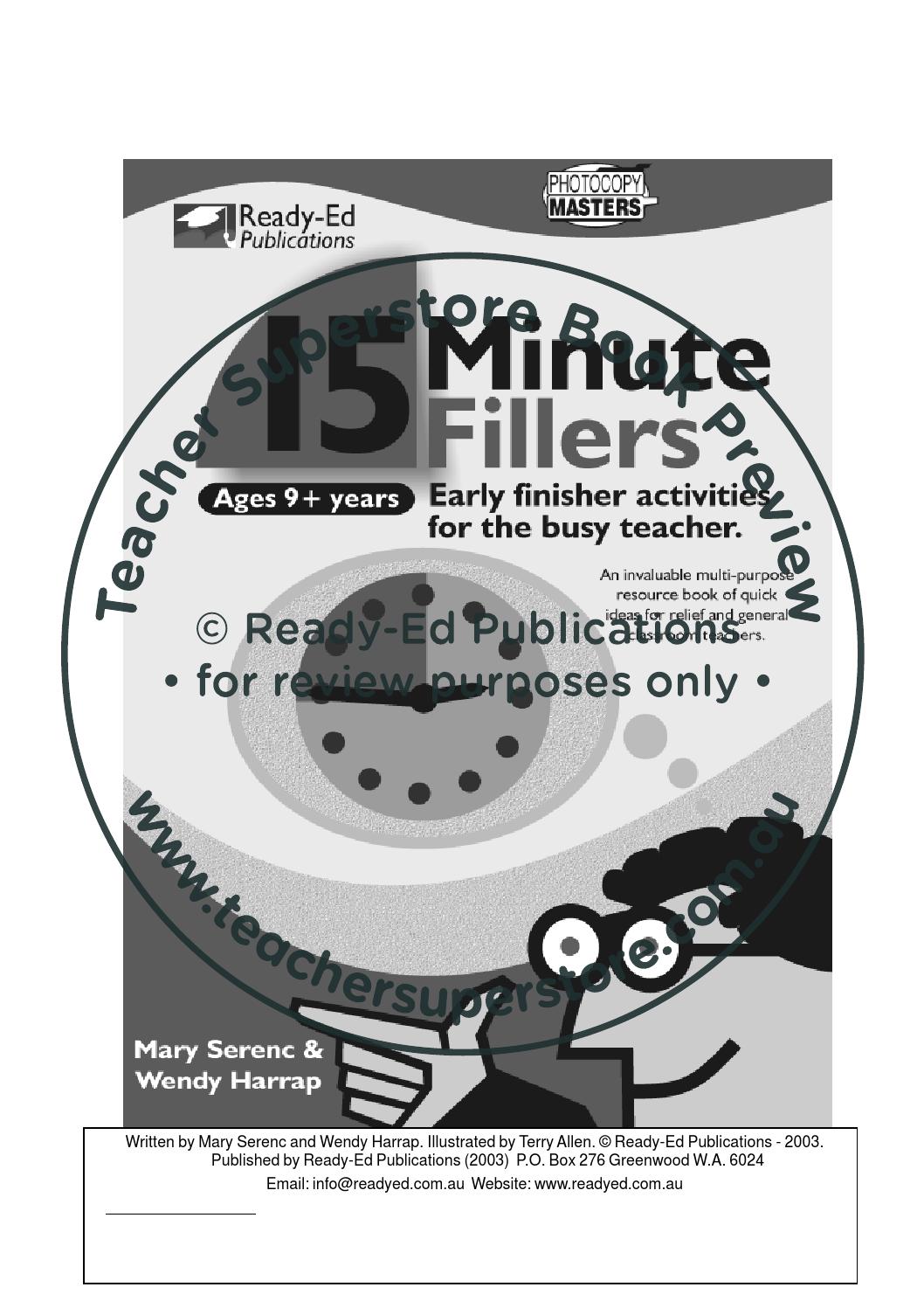 15 Minute Fillers by Teacher Superstore - Issuu
