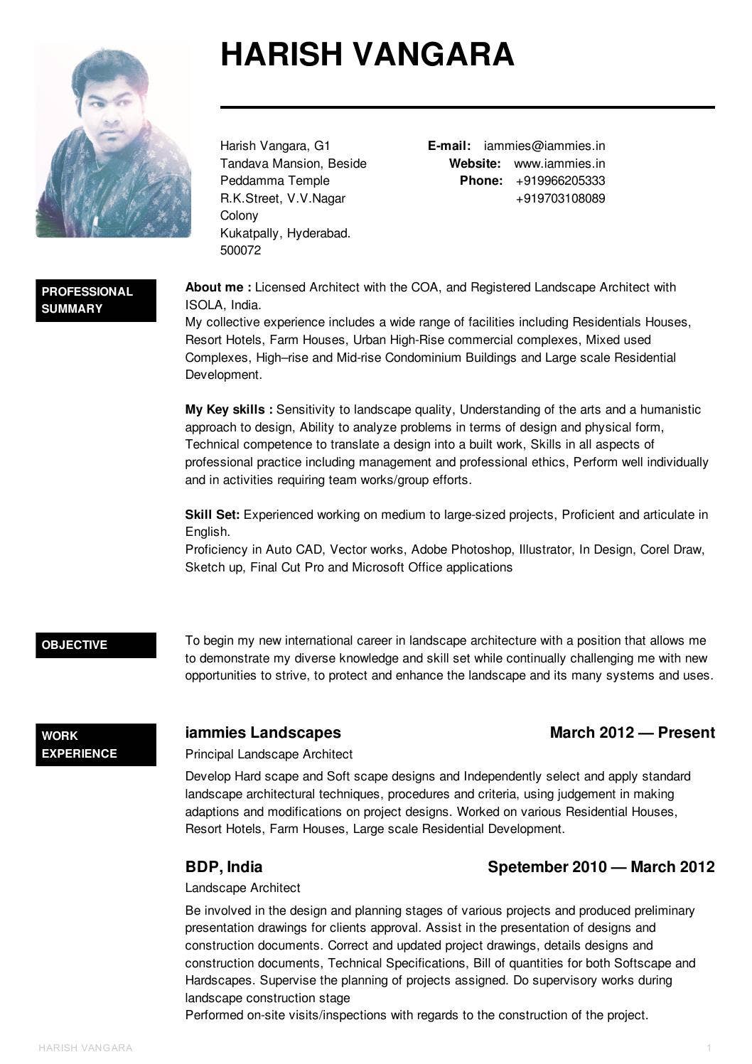 hv cv by Harish Vangara - Issuu