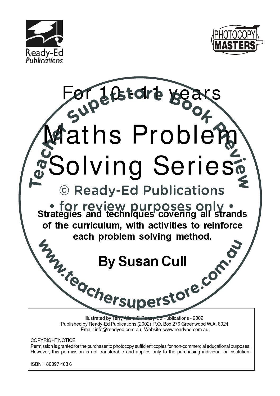 Maths Problem Solving Series: Book 2 by Teacher Superstore - Issuu