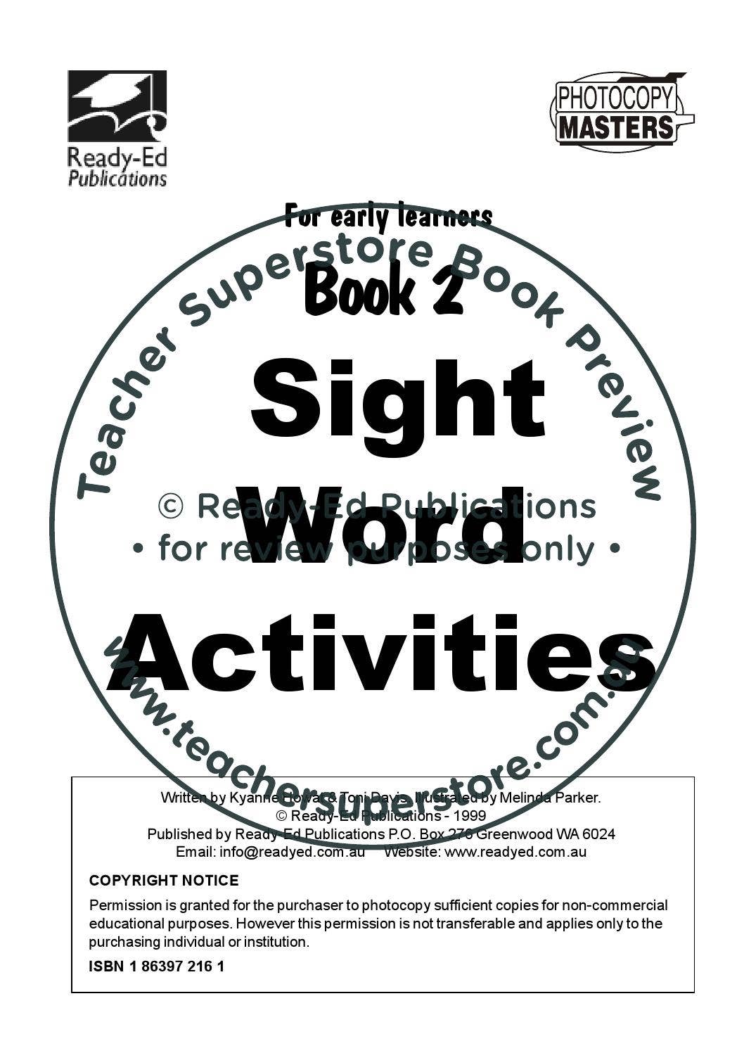 Sight Words: Book 2 by Teacher Superstore - Issuu