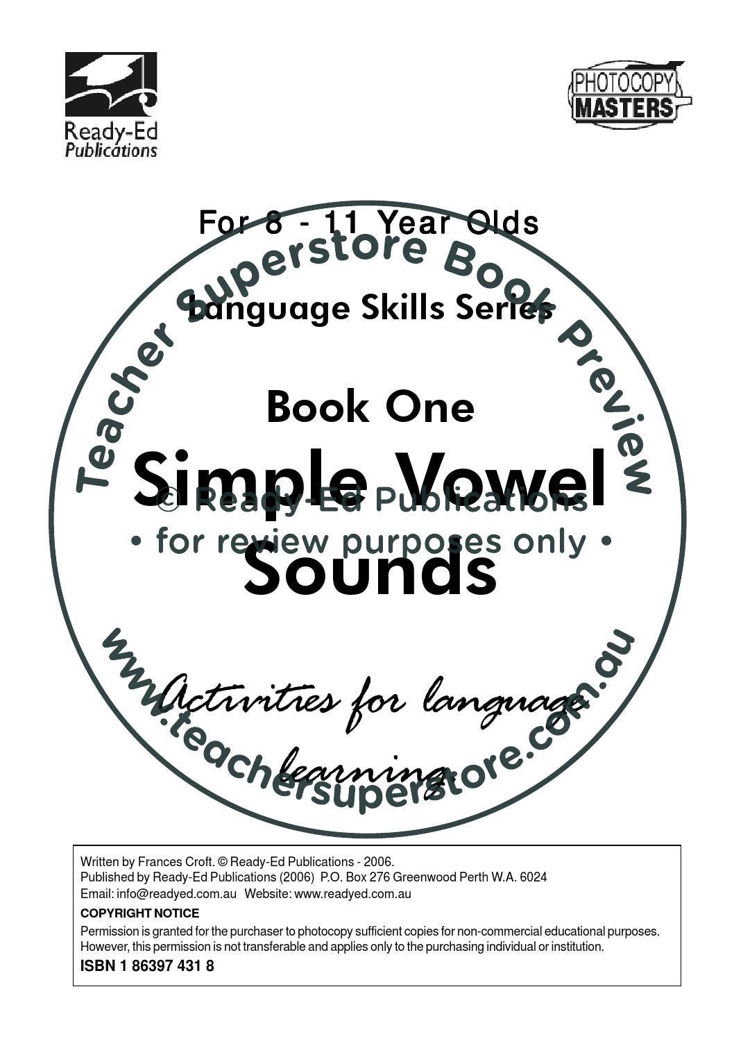 Language Skills: Book 1 - Simple Vowel Sounds by Teacher Superstore - Issuu