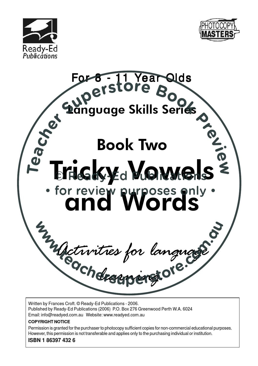 Language Skills: Book 2 - Tricky Vowels & Words by Teacher Superstore ...