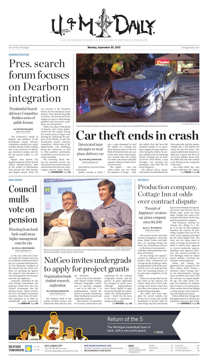 2013-09-30 by The Michigan Daily - Issuu