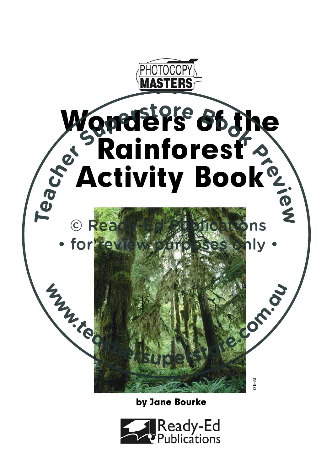 Wonders Of The Rainforest: Activity Book (BLM) by Teacher Superstore ...