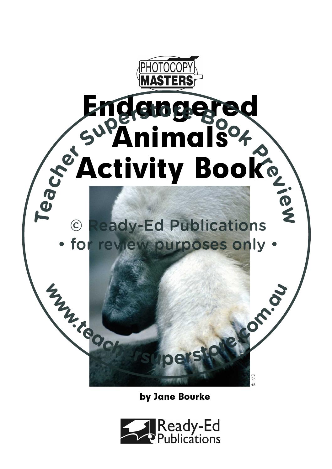 Endangered Animals: Activity Book (BLM) by Teacher Superstore - Issuu