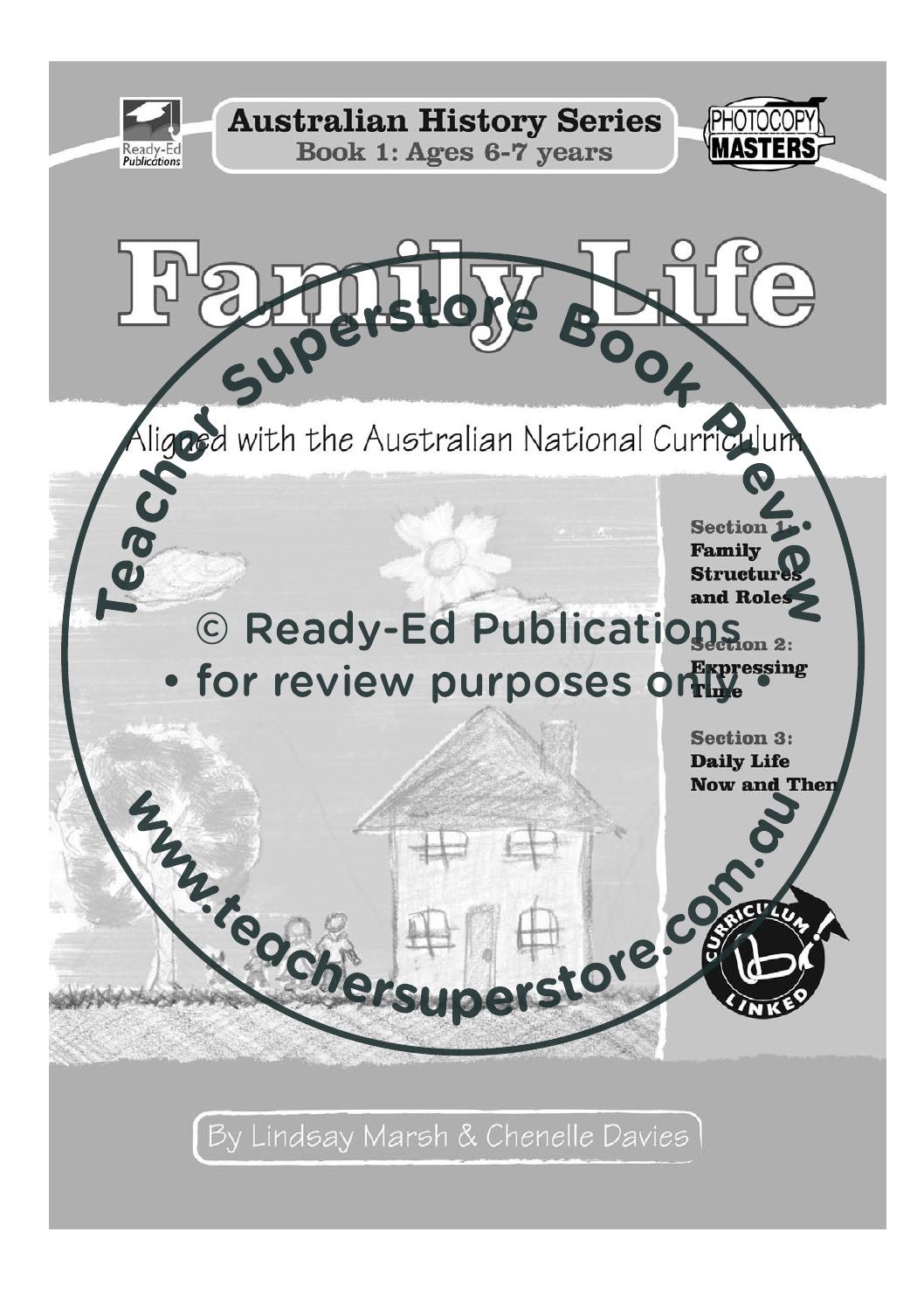Australian History Series: Book 1 - Family Life by Teacher Superstore ...