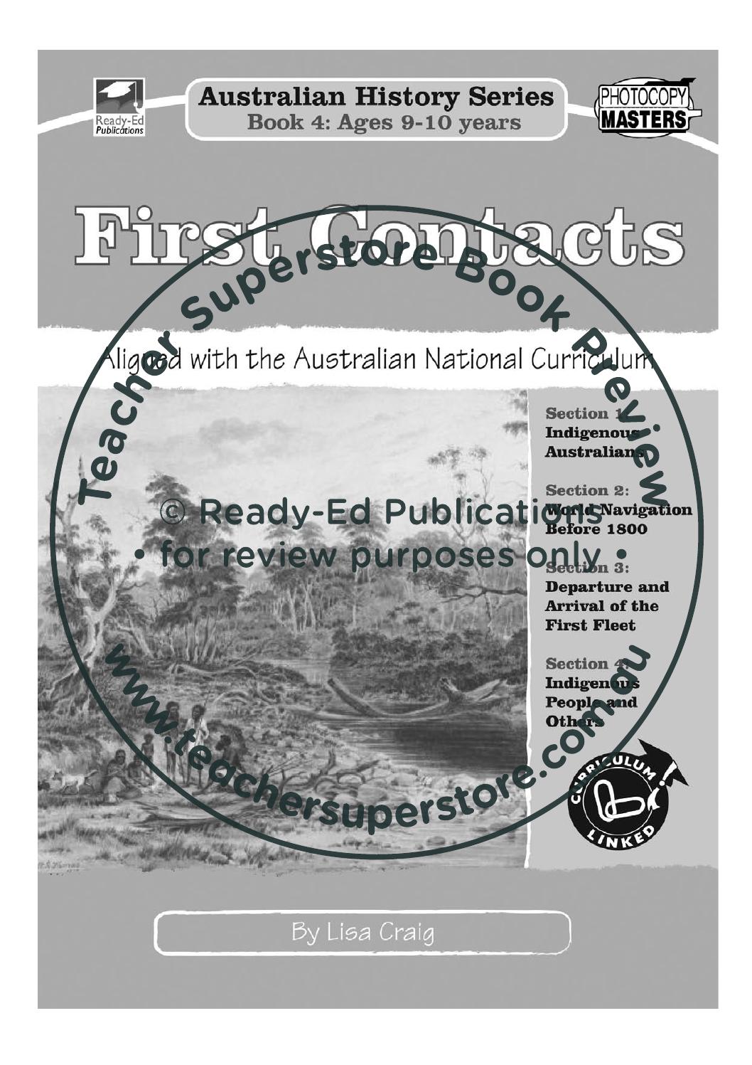 Australian History Series: Book 4 - First Contacts by Teacher ...