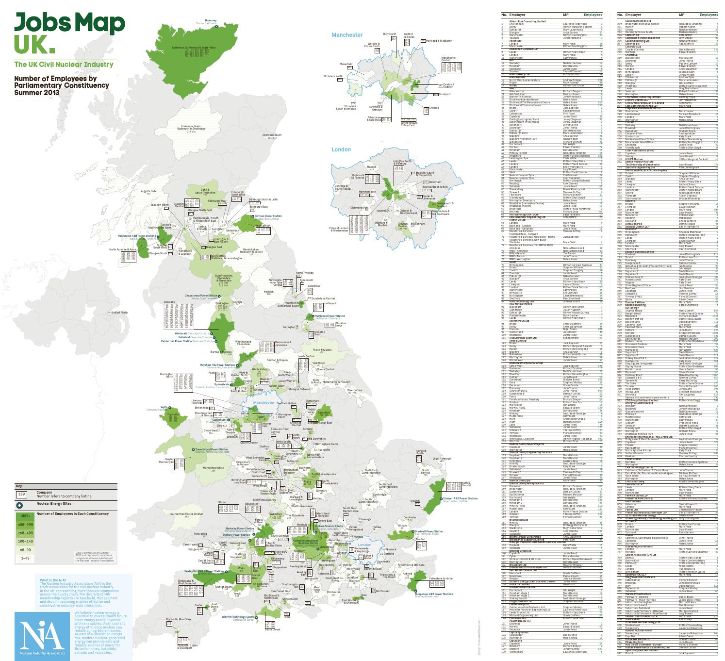 Jobs Map UK 2013 by Nuclear Industry Association - Issuu
