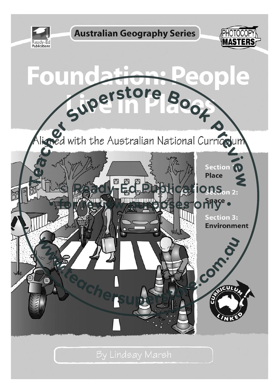Australian Geography Series: Foundation People Live In Places by ...