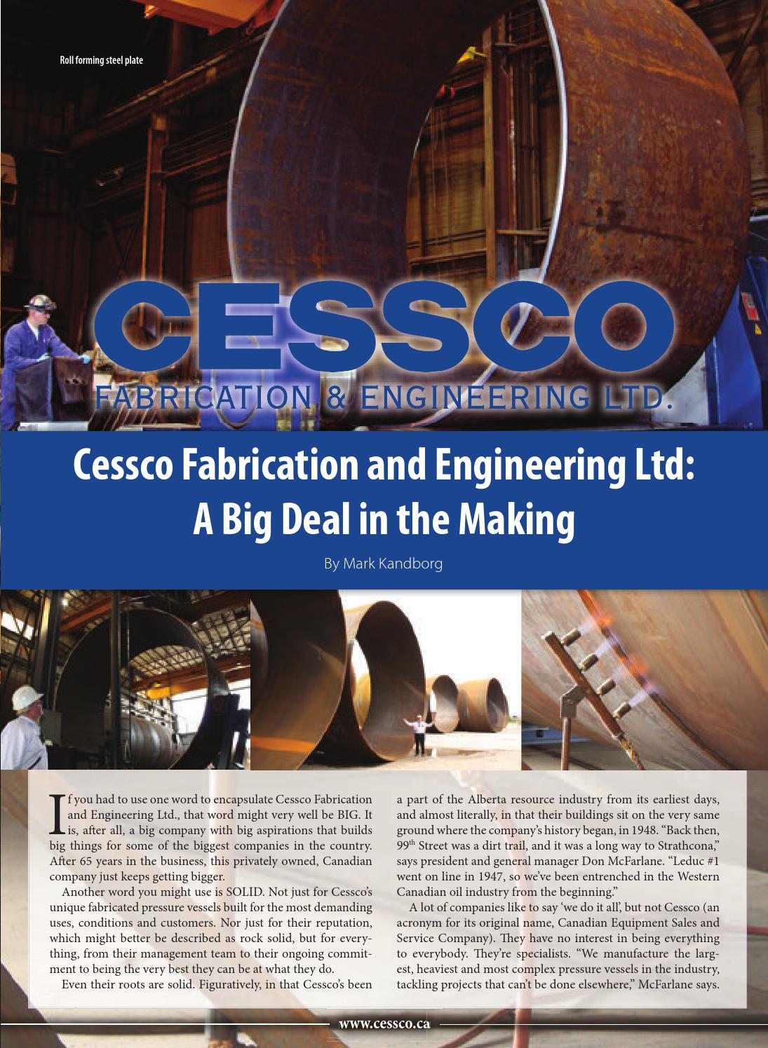 Cessco Fabrication & Engineering Ltd. by Business in Calgary - Issuu