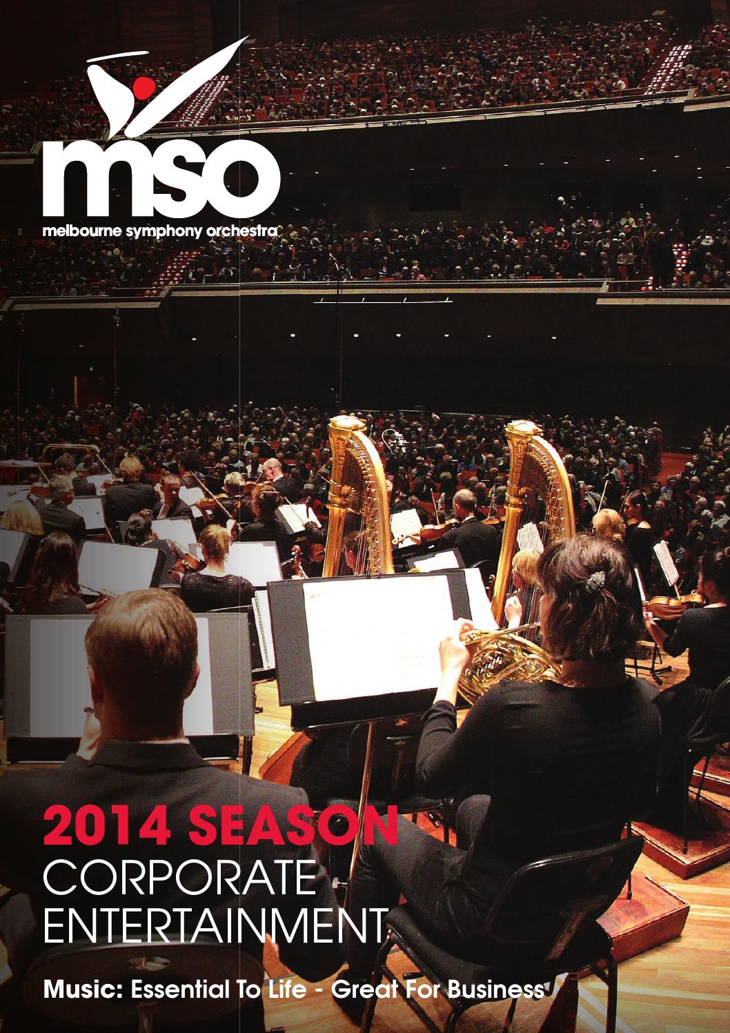 MSO Corporate Entertainment Brochure by Melbourne Symphony Orchestra ...