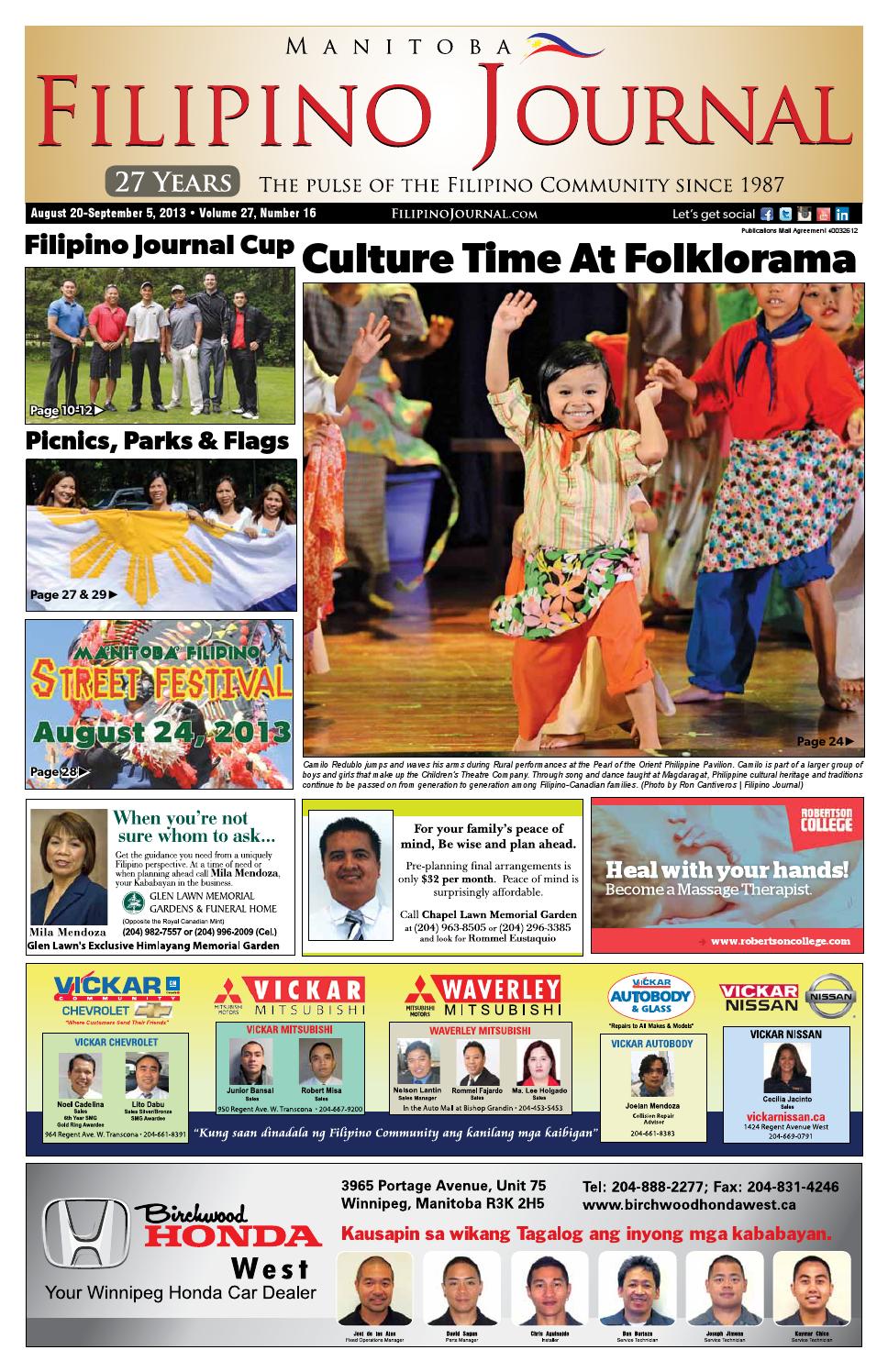 Filipino Journal Manitoba Edition Aug. 20 - Sept. 05, 2013 by Filipino ...