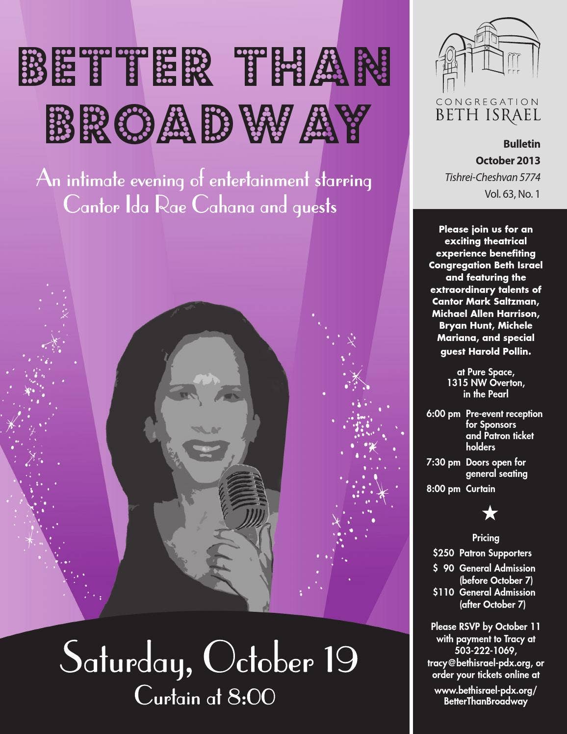 October 2013 Bulletin - Congregation Beth Israel, Portland Oregon by ...