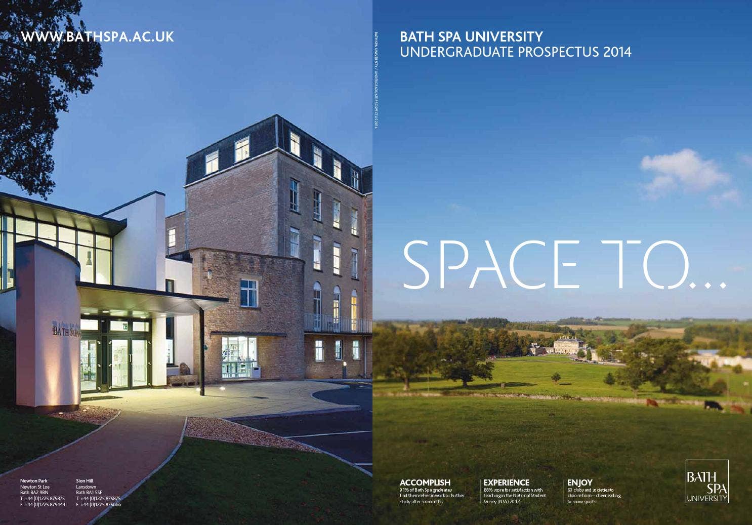 Undergraduate Prospectus 2014 by Bath Spa University - Issuu