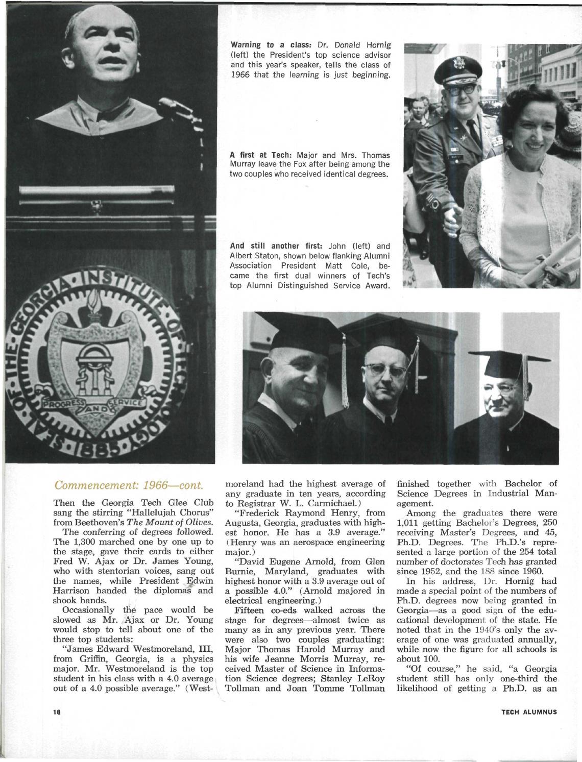 Georgia Tech Alumni Magazine Vol. 44, No. 08 1966 by Georgia Tech ...