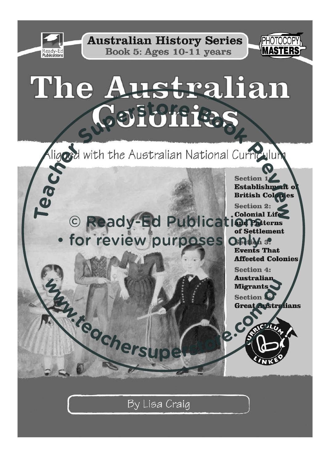 Australian History Series: Book 5 - The Australian Colonies by Teacher ...