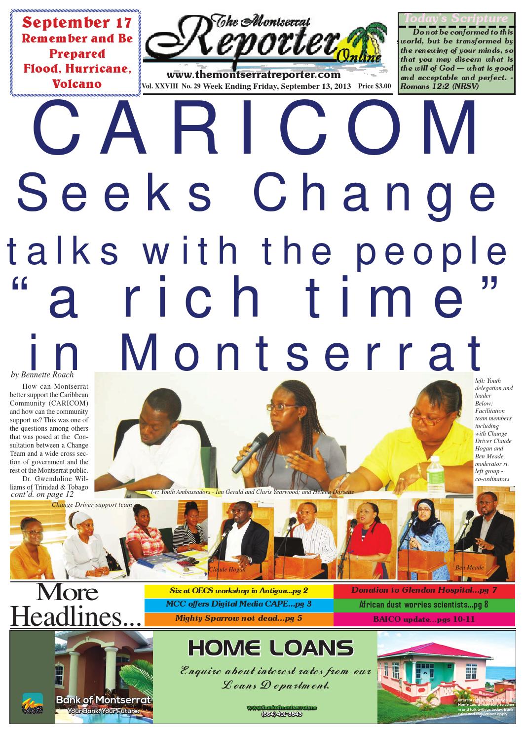 The Montserrat Reporter - September 13, 2013 by The Montserrat Reporter ...