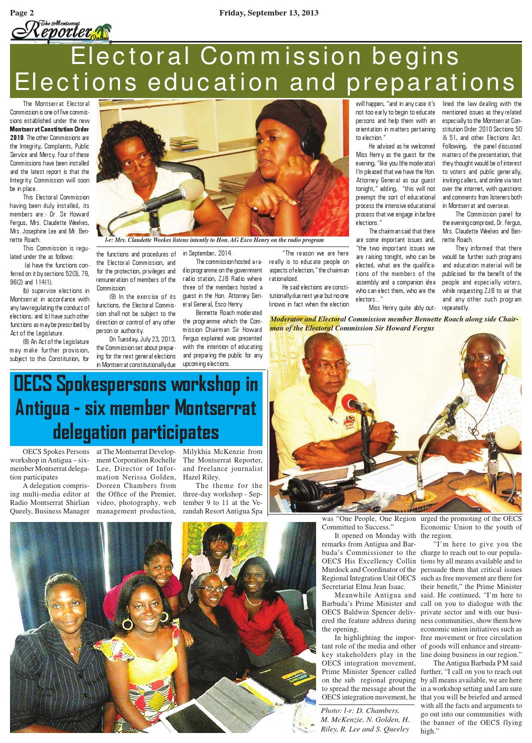 The Montserrat Reporter - September 13, 2013 by The Montserrat Reporter ...