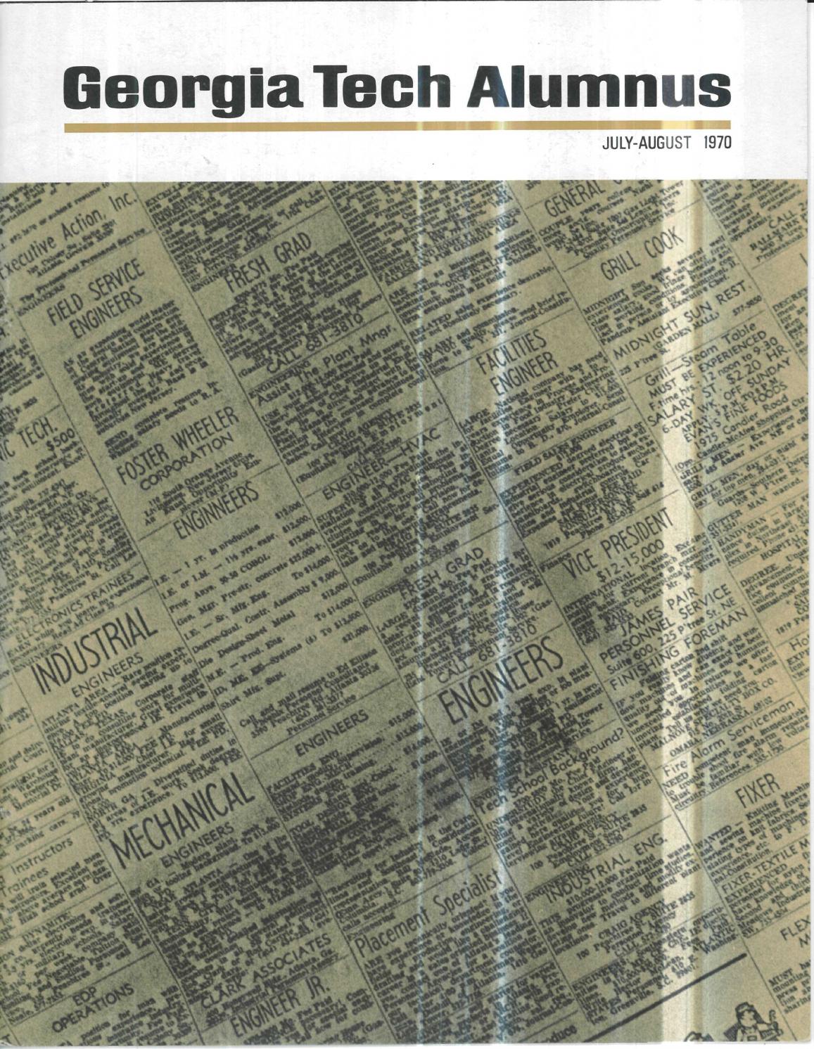 Georgia Tech Alumni Magazine Vol. 48, No. 06 1970 by Georgia Tech ...