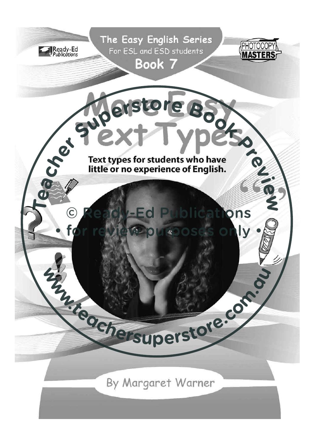 Easy English: Book 7 - More Easy Text Types by Teacher Superstore - Issuu