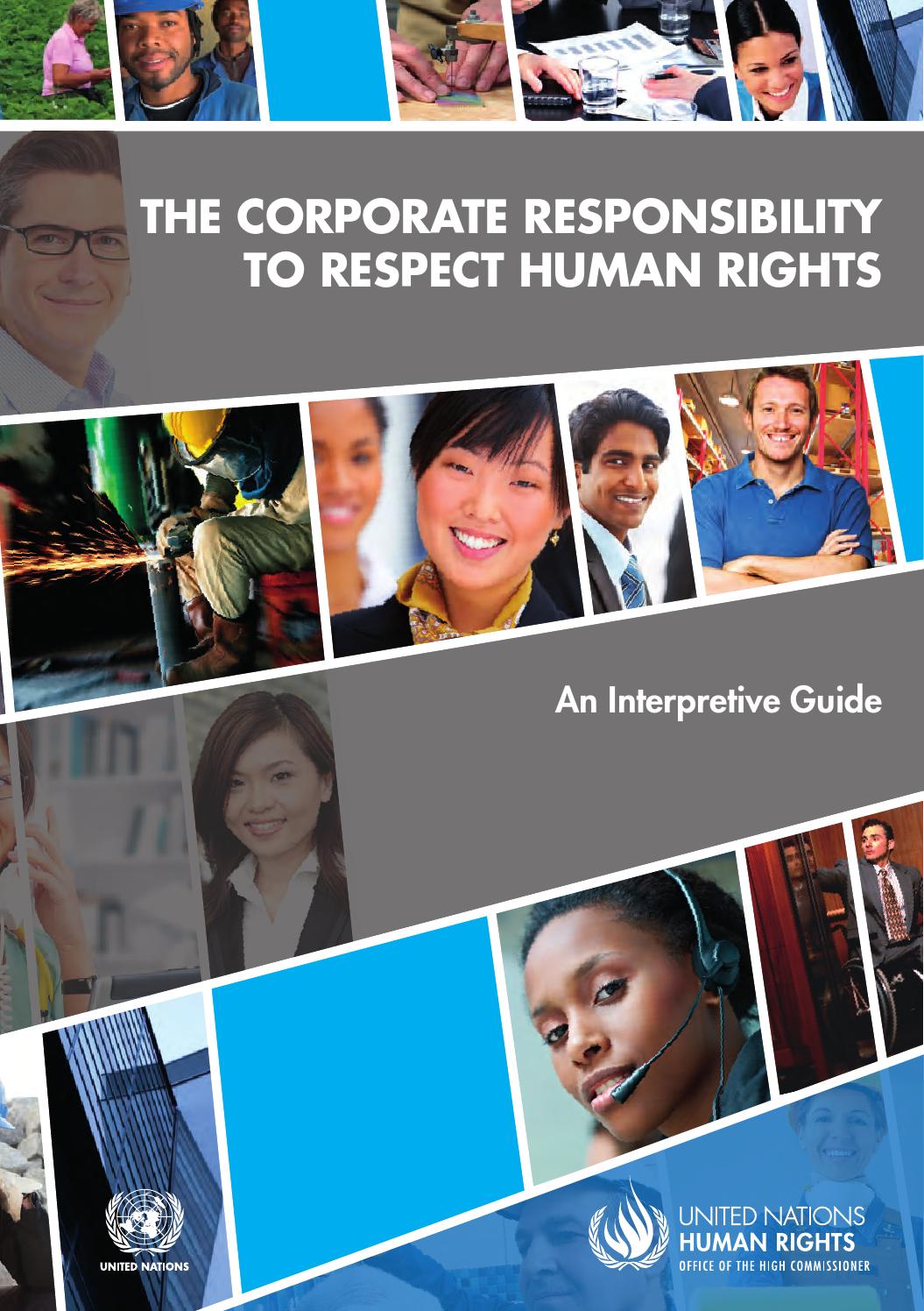 The Corporate Responsibility to Respect Human Rights: An Interpretive ...