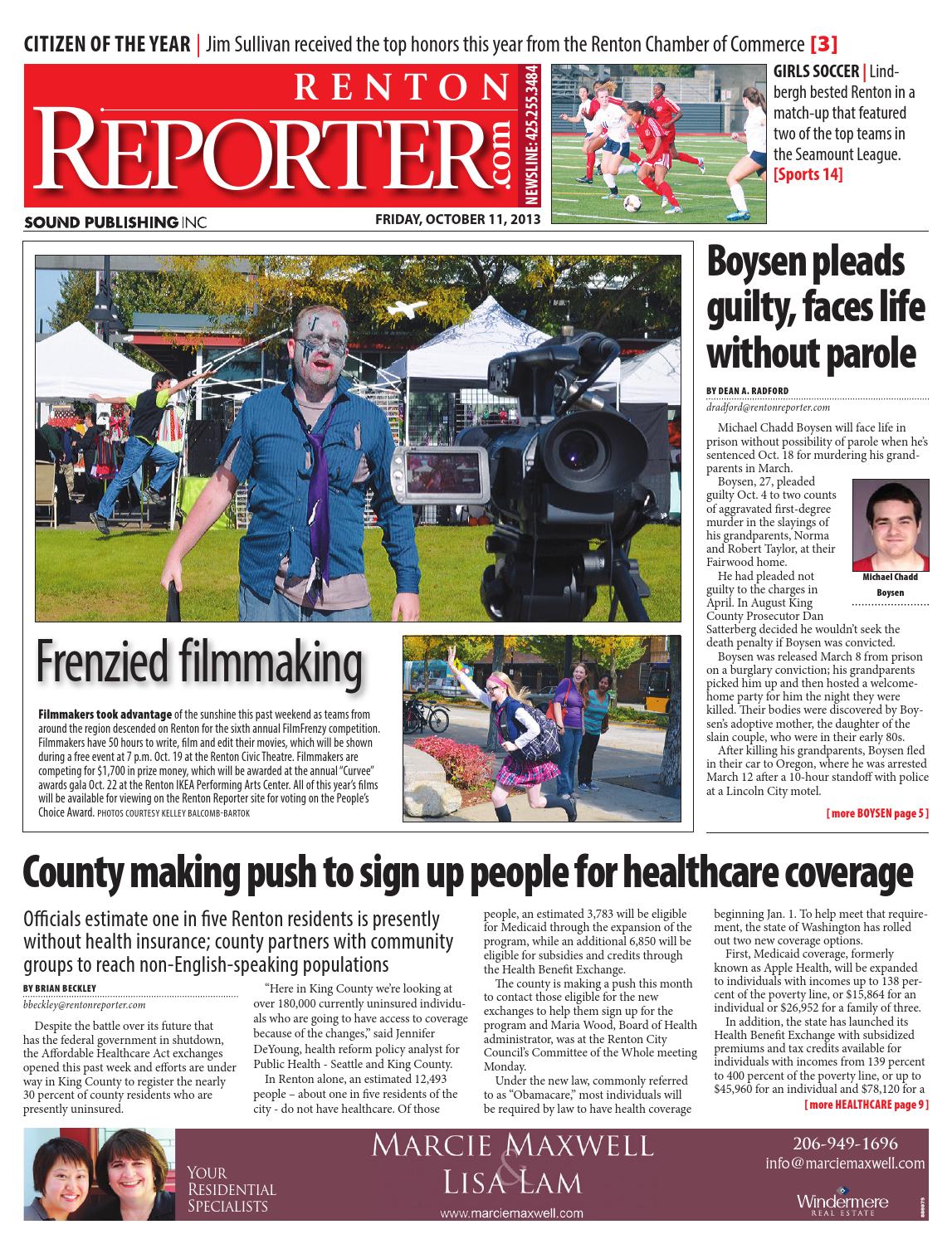 Renton Reporter, October 11, 2013 by Sound Publishing - Issuu
