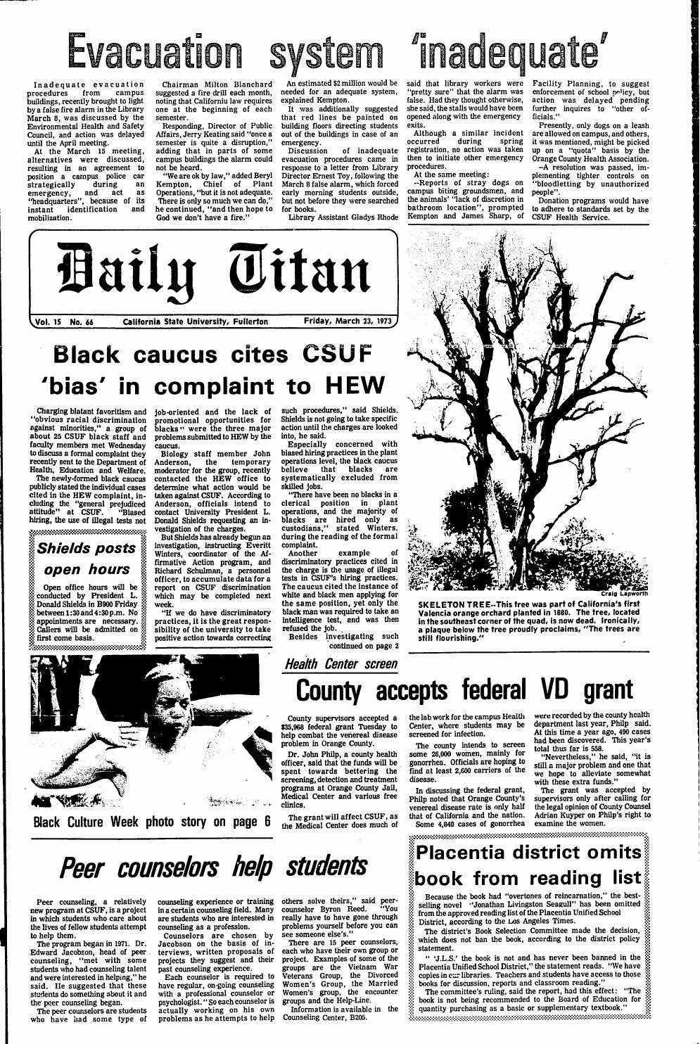 1973 03 23 by Daily Titan - Issuu