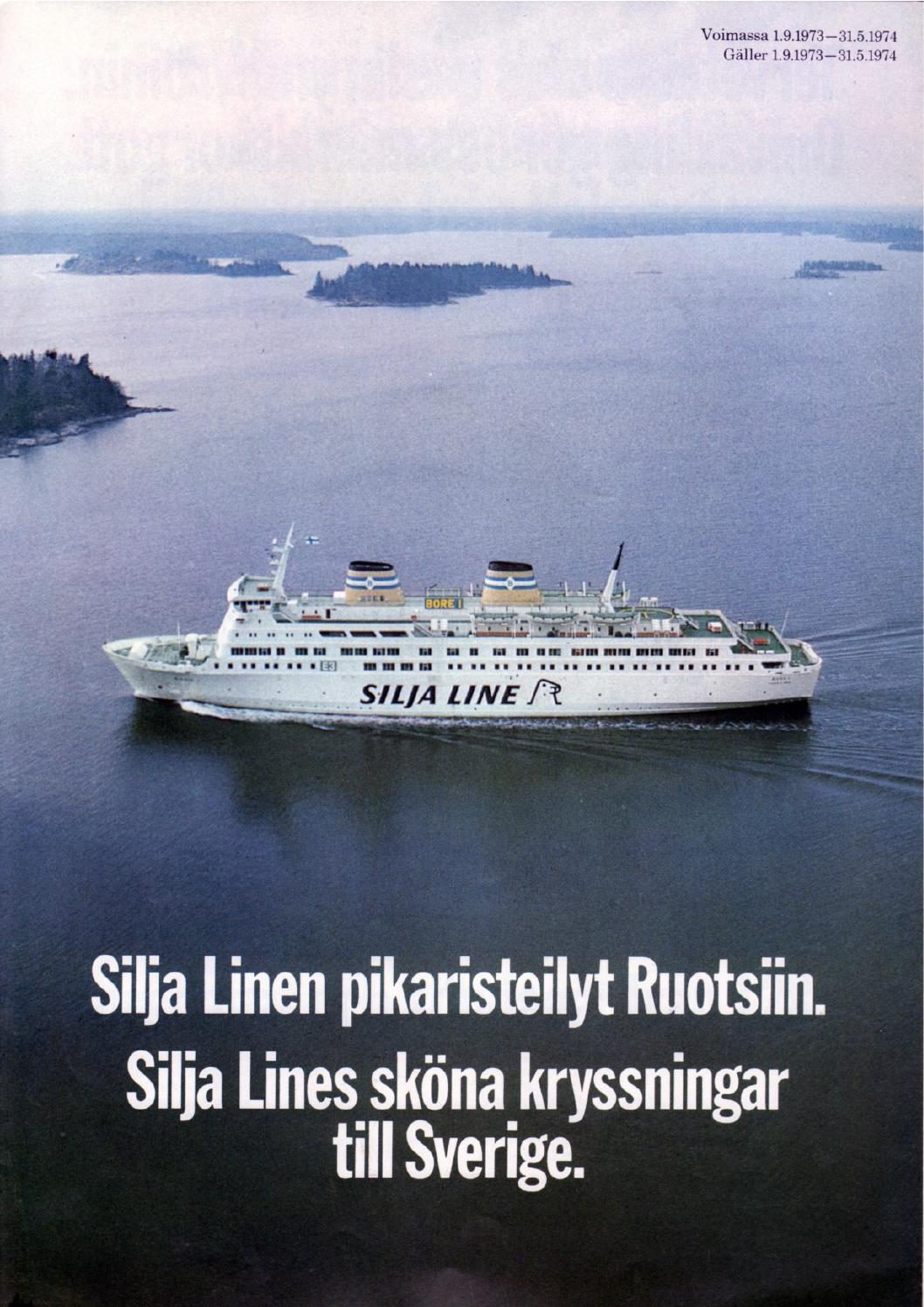Silja Linen pikaristeilyt Ruotsiin. (1973) by VALKEAT LAIVAT - Issuu