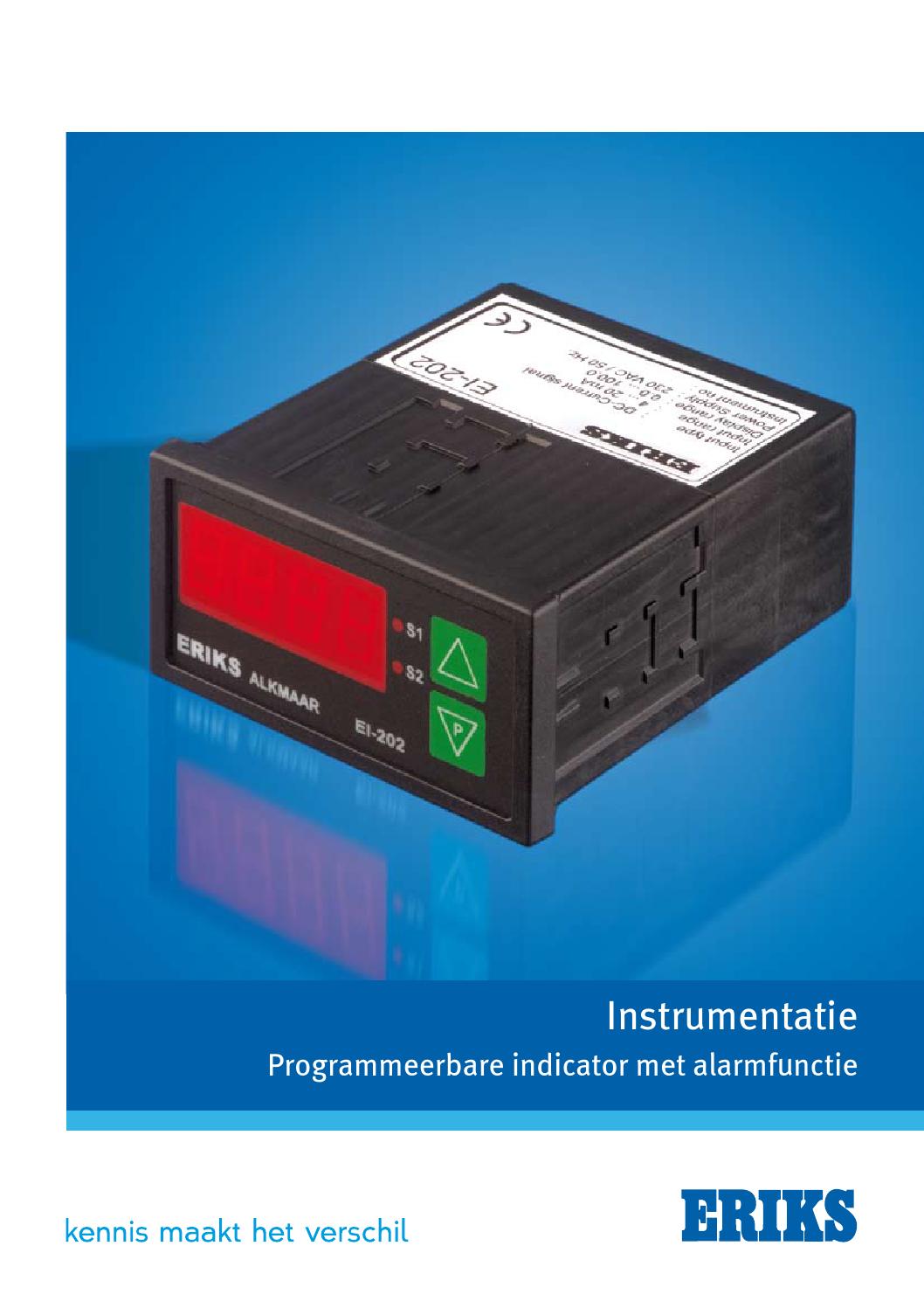 Eriks instrumentatie programmeerbare indicator met alarmfunctie by ...