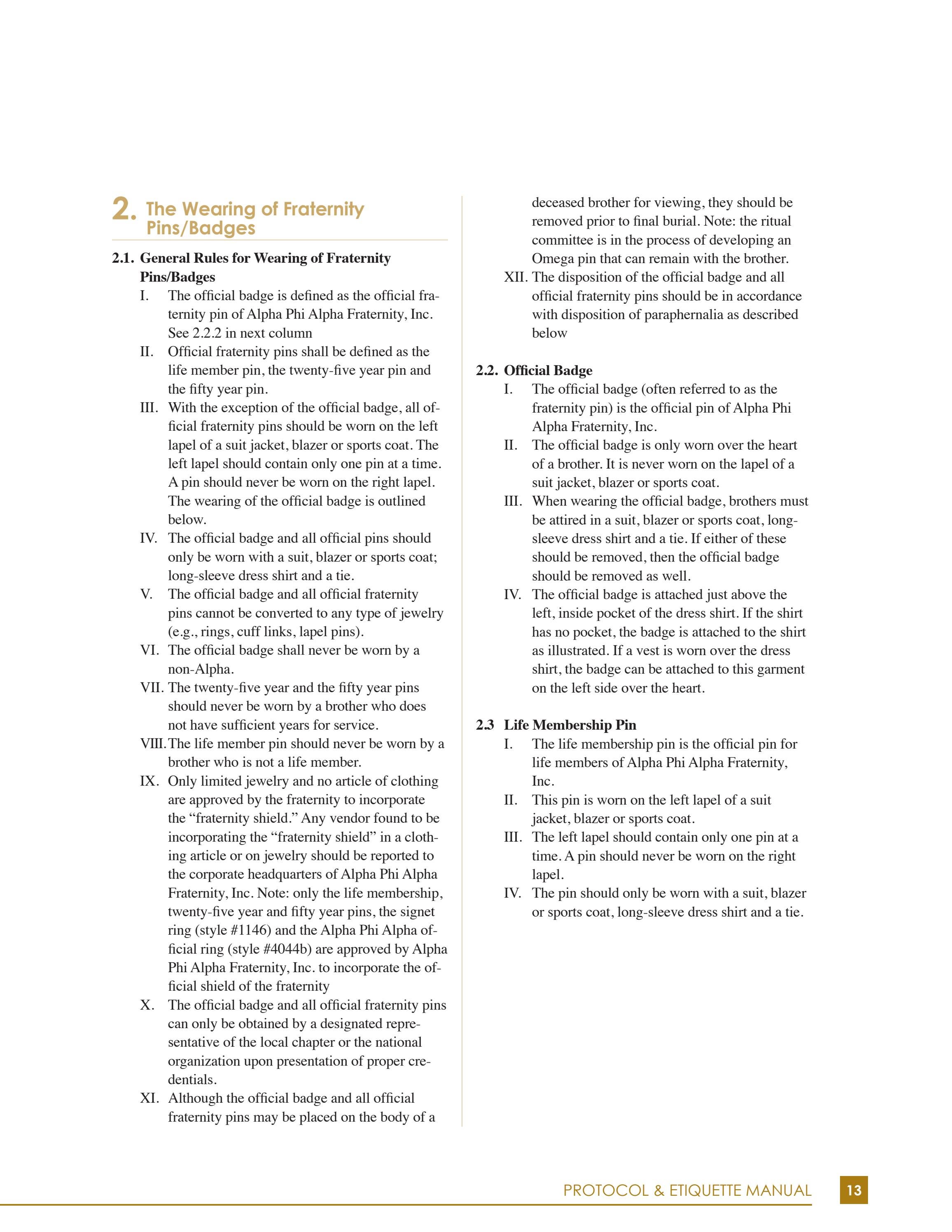 Alpha Protocol & Etiquette Manual by Alpha Phi Alpha Fraternity - Issuu