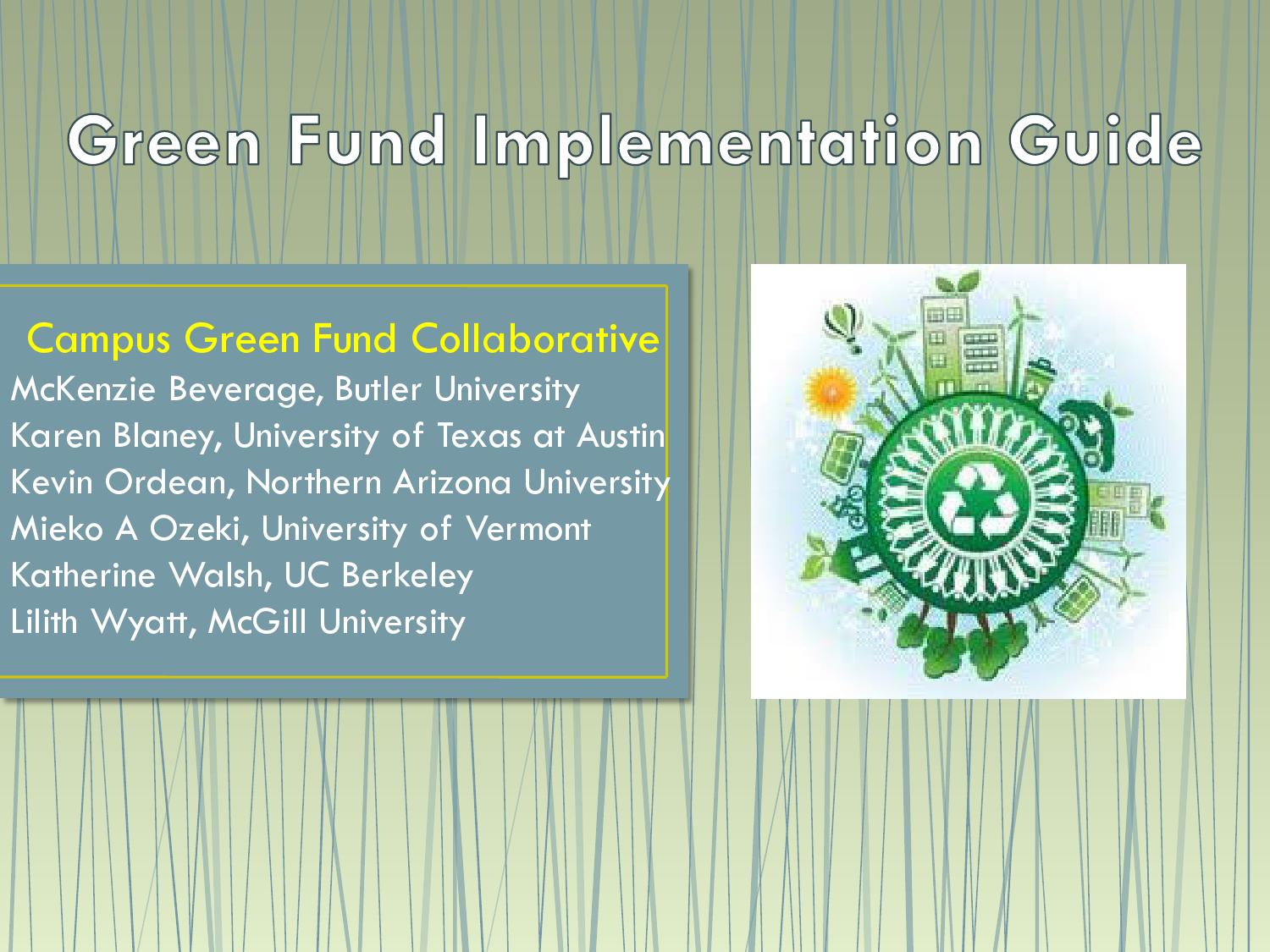 Green Fund Implementation Guide by The Green Initiative Fund - Issuu