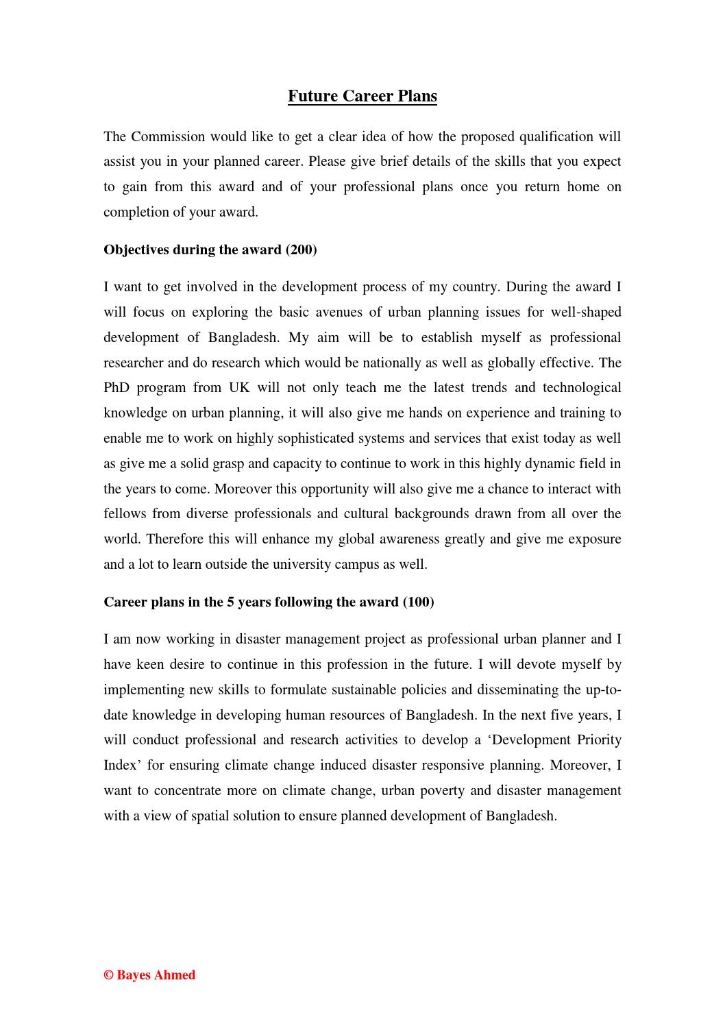 Future career plans_Bayes Ahmed by Bayes Ahmed - Issuu