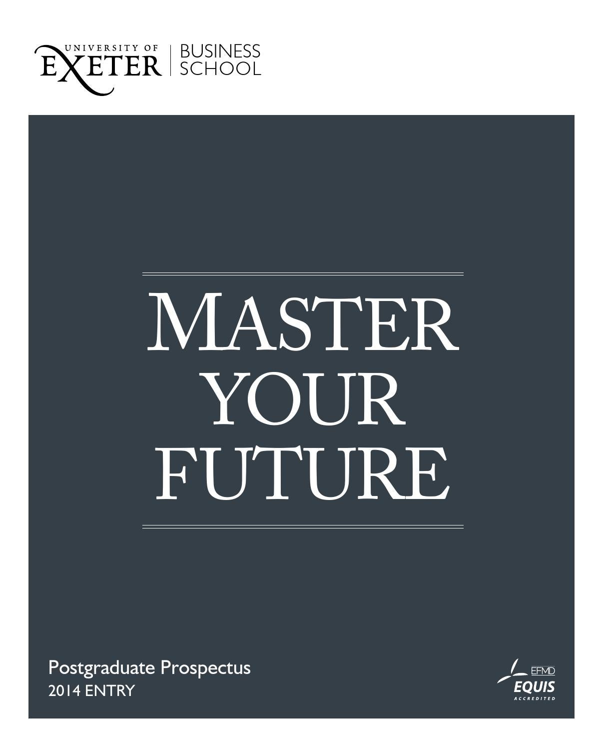 Business School Postgraduate Prospectus 2014 by University of Exeter ...