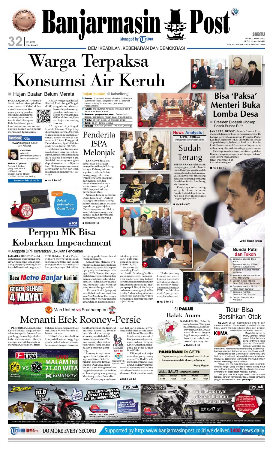 Banjarmasin Post Sabtu, 19 Oktober 2013 by Banjarmasin Post - Issuu