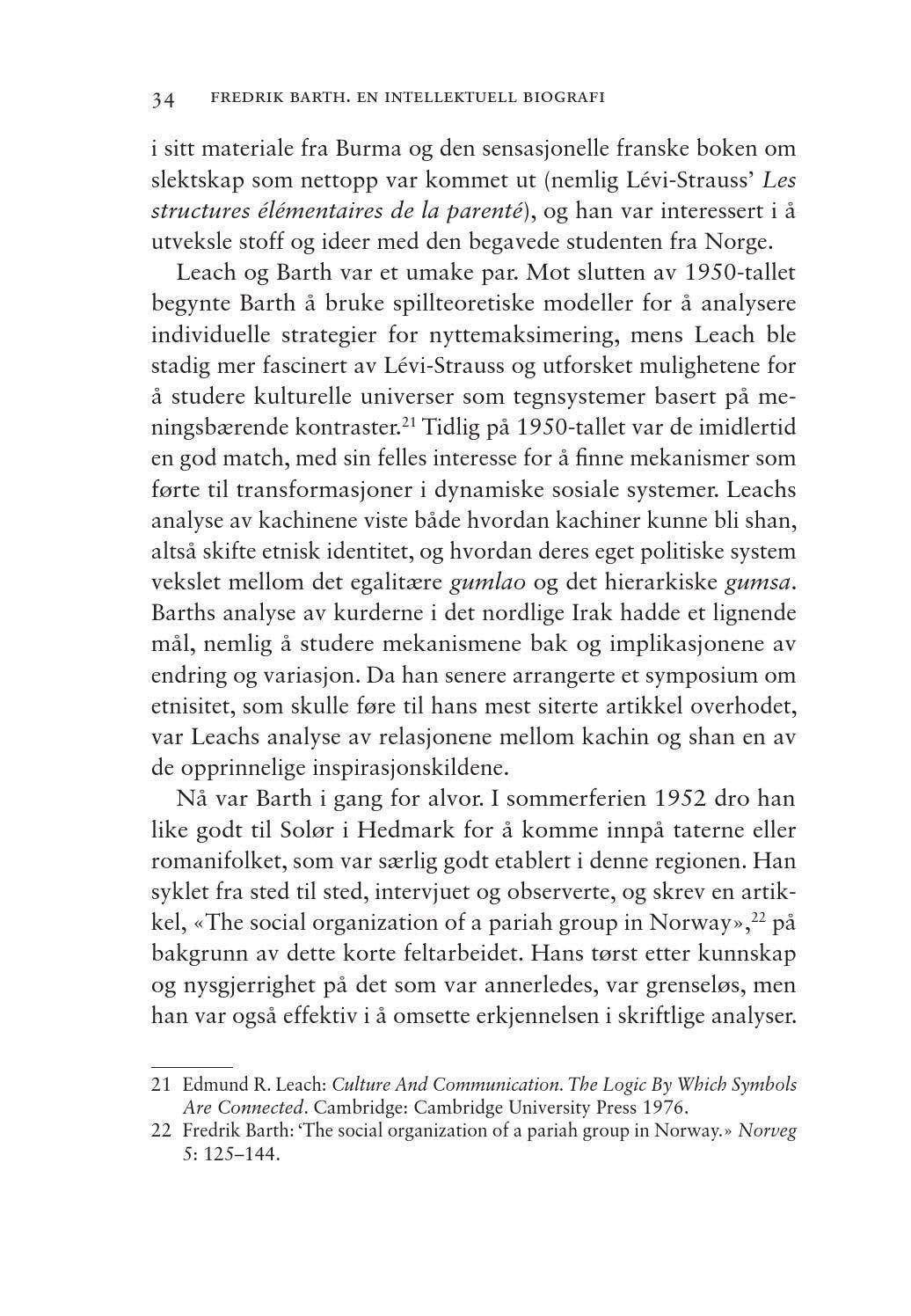 Fredrik barth - en intellektuell biografi by Universitetsforlaget - Issuu