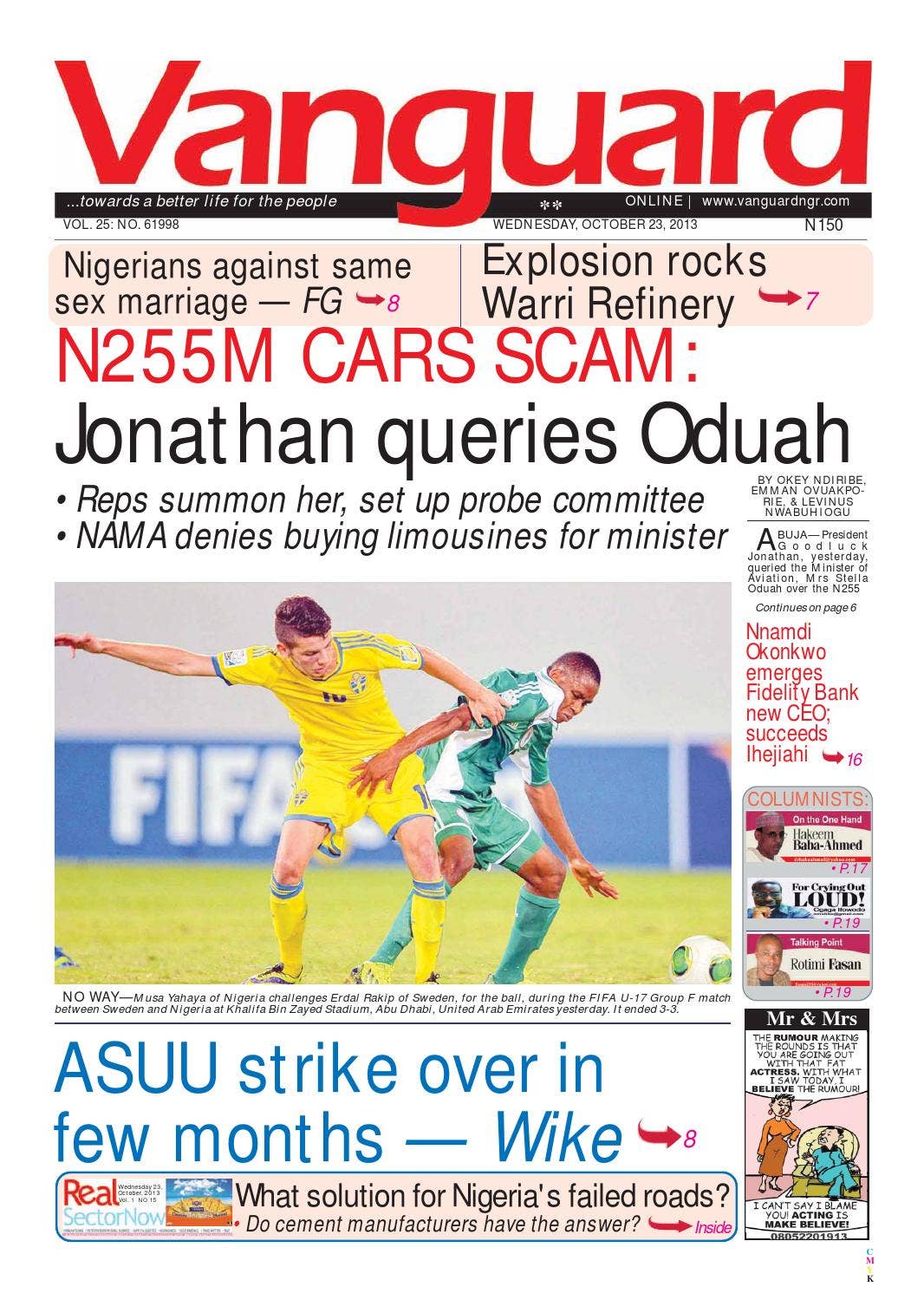 N255M CARS SCAM: Jonathan queries Oduah by Vanguard Media Limited - Issuu