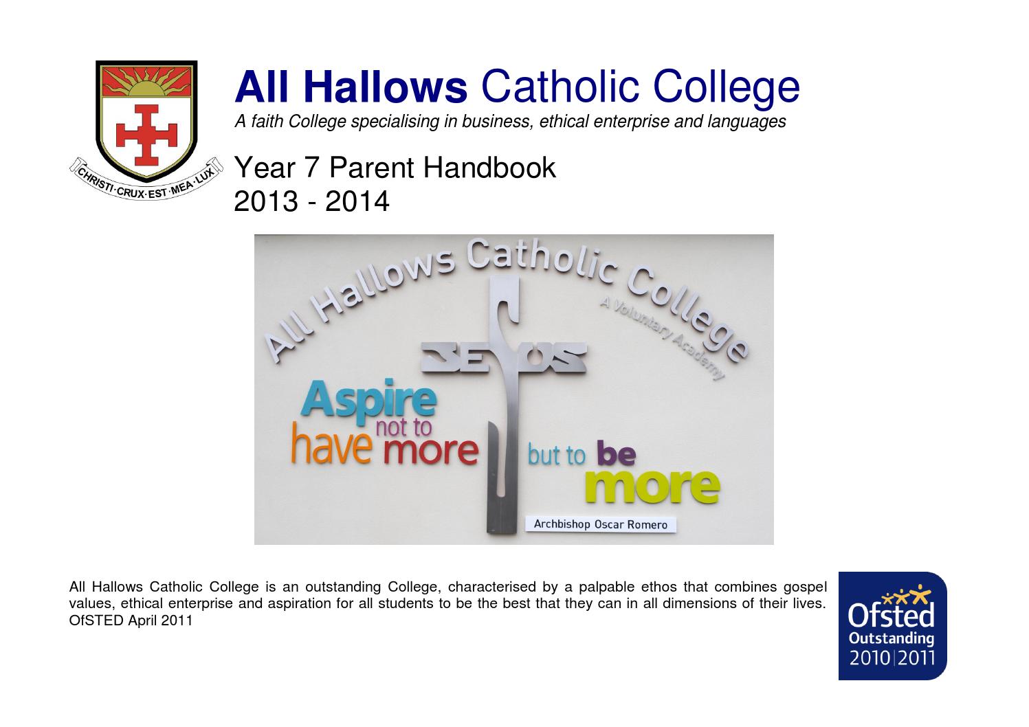 Ahccy7parentsguidebook final by All Hallows Catholic College - Issuu