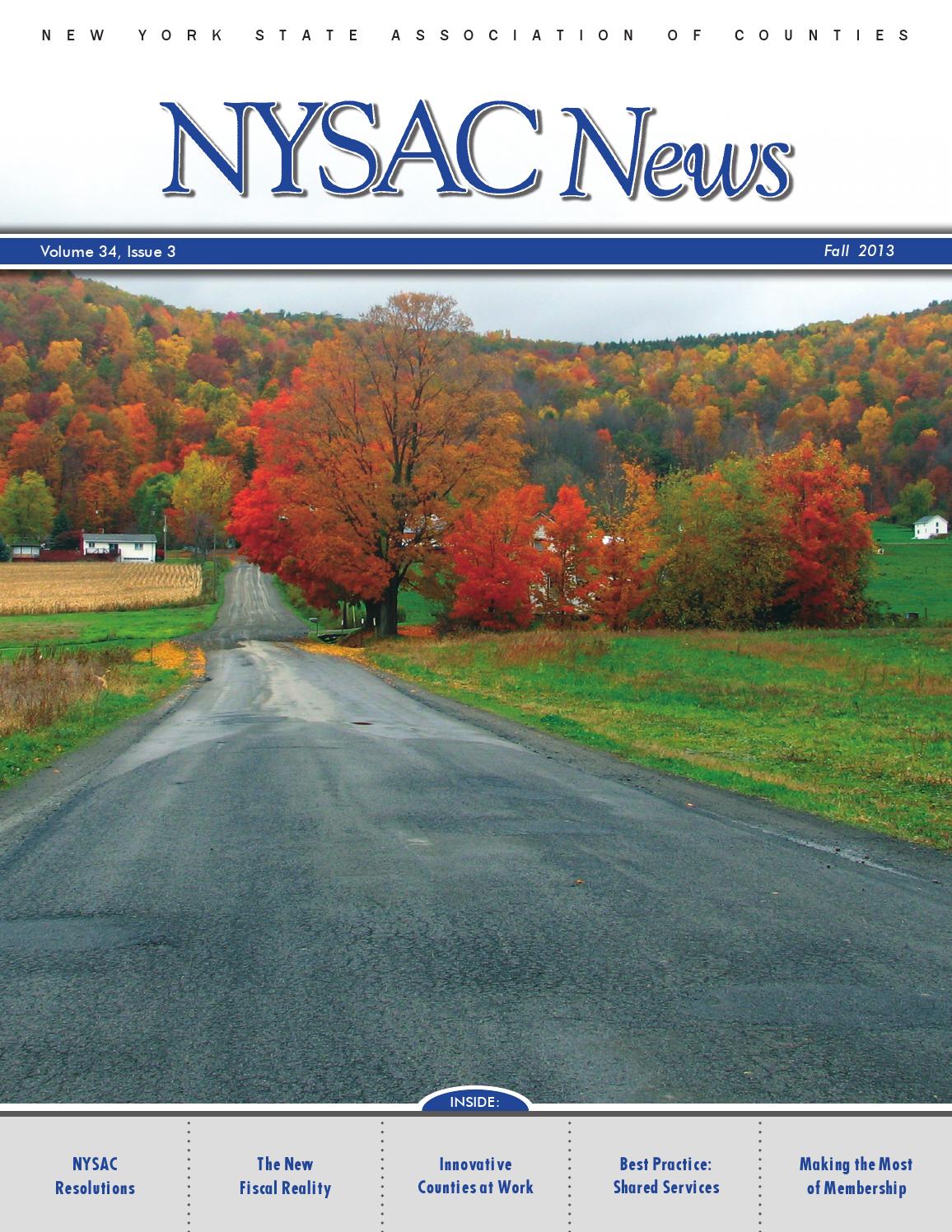 NYSAC News - Fall 2013 by NYS Association of Counties - Issuu